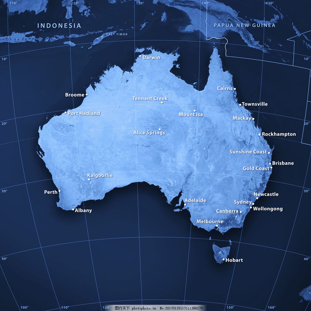 澳大利亚地图图片_生活百科_高清素材-图行天下素材网