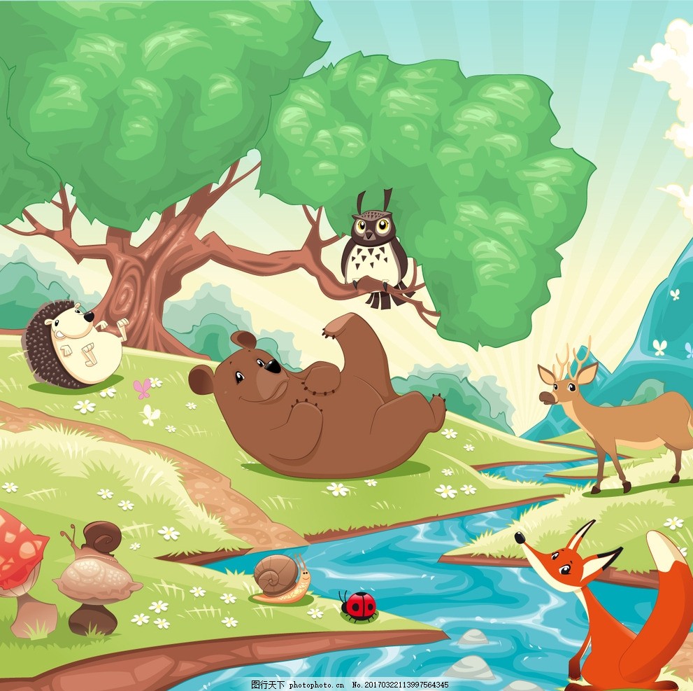 狐狸卡通动物 动画片 儿童 通话 可爱 小动物 野生动物 动物卡通 - 动态图库网